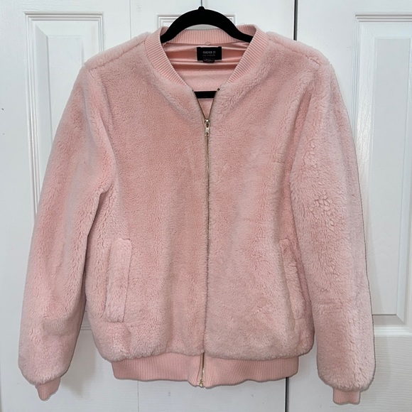 Forever 21 | Jackets & Coats | Fuzzy Bomber Jacket | Poshmark